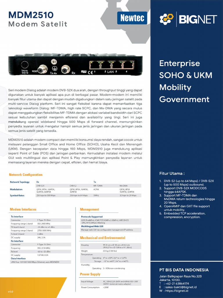 Modem Newtec MDM 2510 | PDF