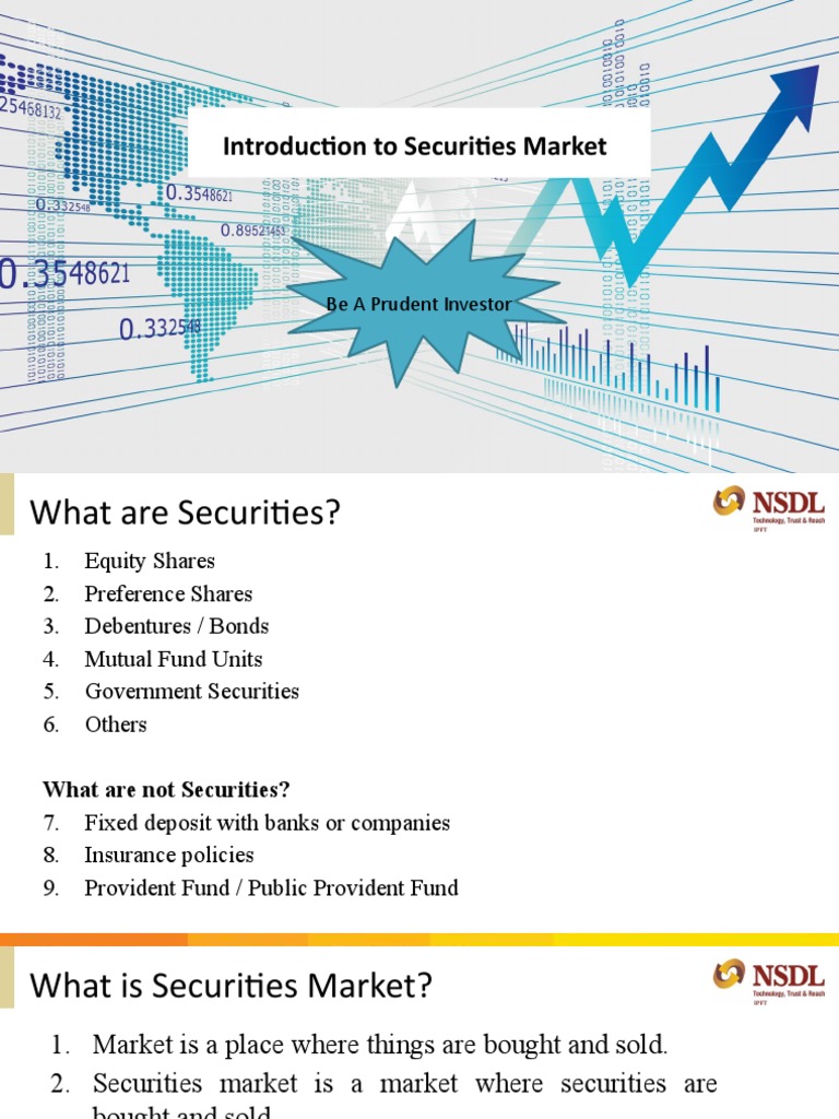 Presentation On Introduction To Securities Markets For Students | PDF