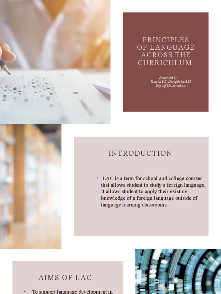 Principles of Language Across Curriculum | PDF | Language Arts & Discipline