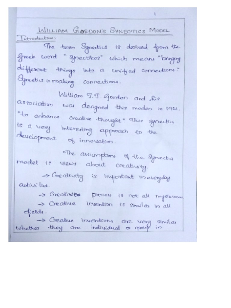 William Gordan's Synectics Model | PDF