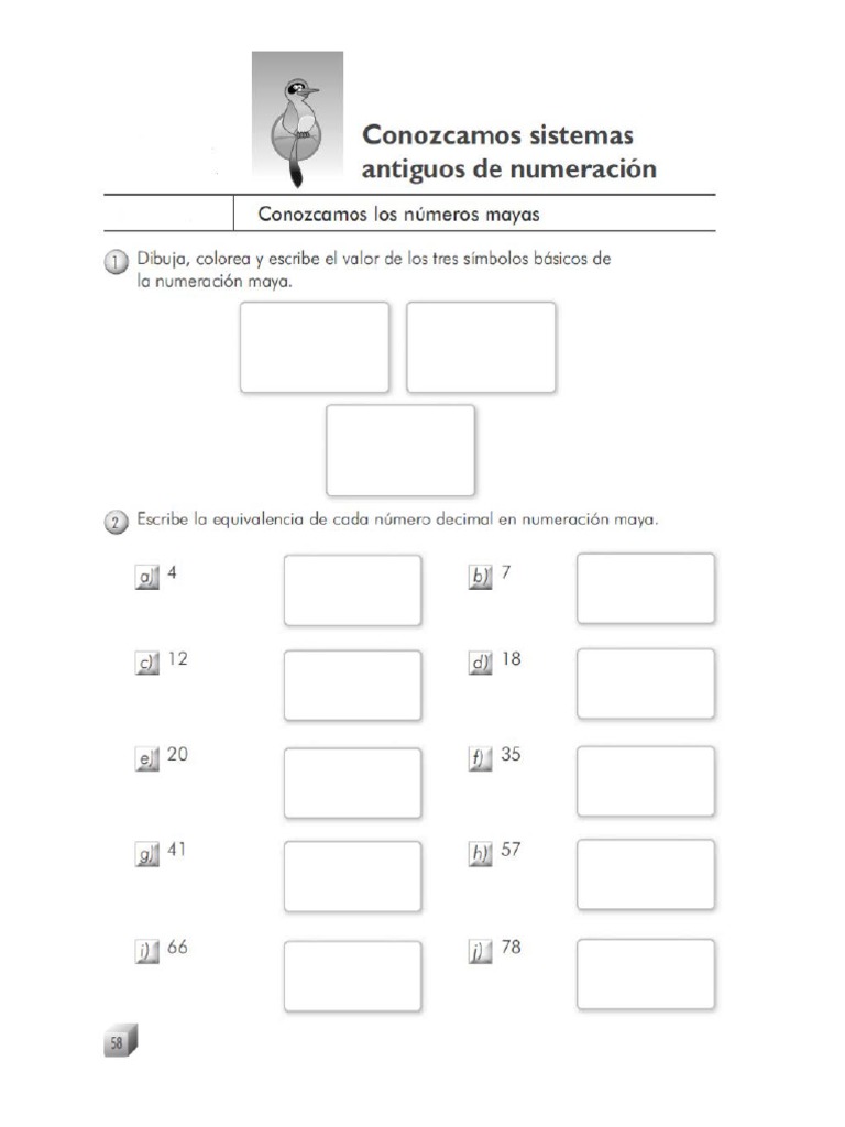 Ejercicios de Numeración Maya | PDF