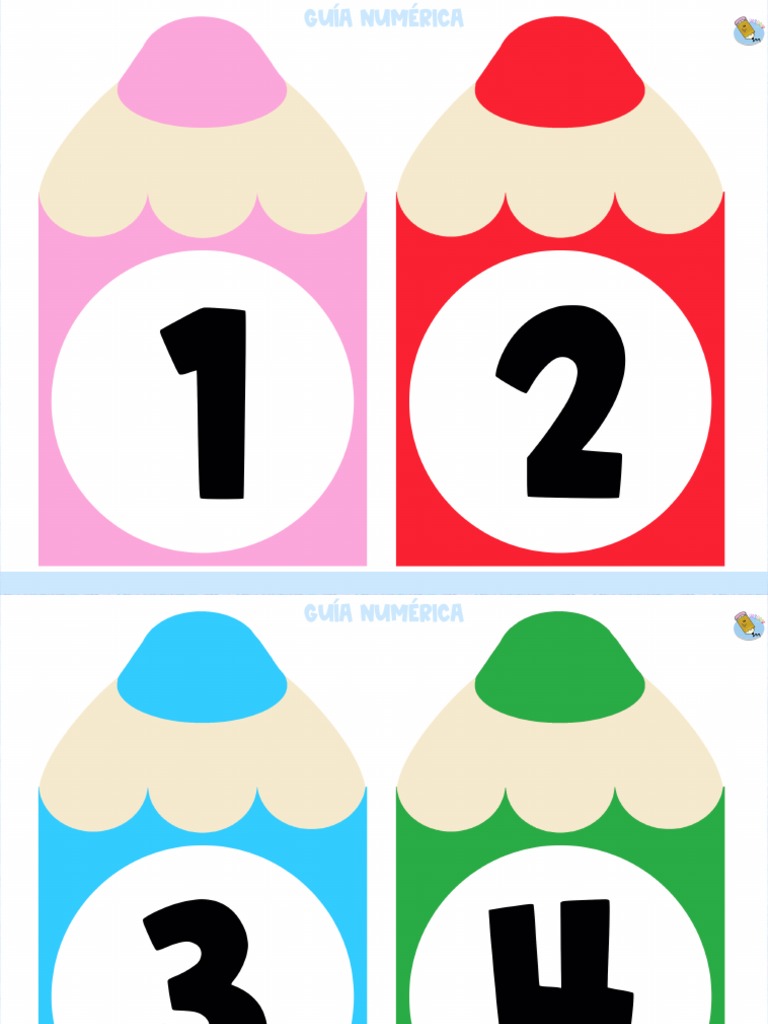 ??numeros 1 Al 20 Lapices | PDF
