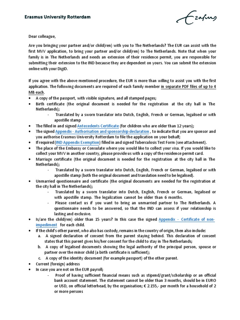 Family Reunion IND Procedure | PDF