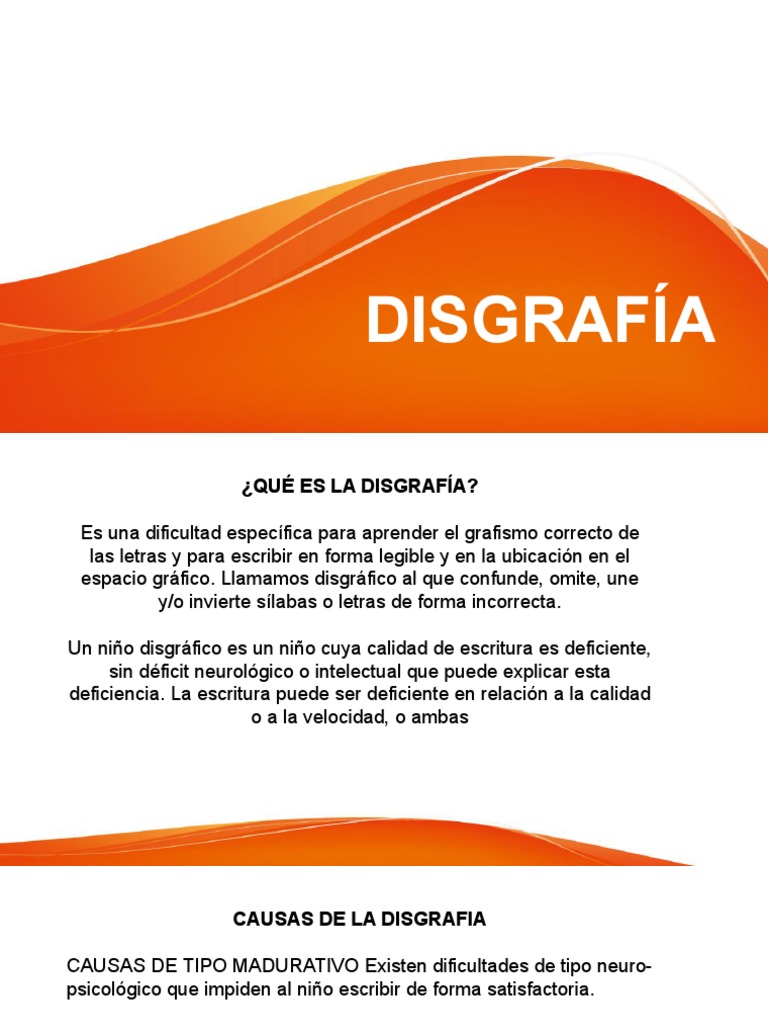 Disgrafia | PDF