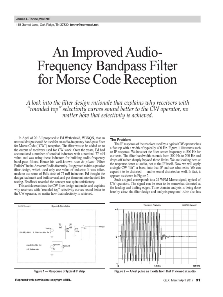 A CW Filter | PDF