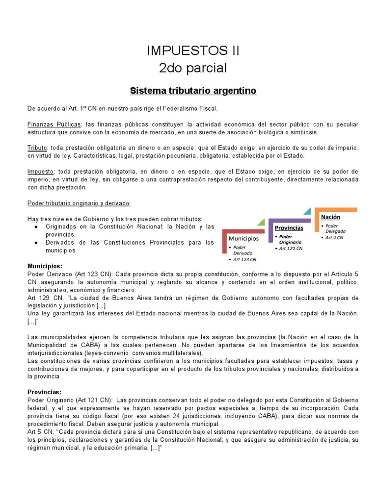 IMPUESTOS II 2do Parcial | PDF