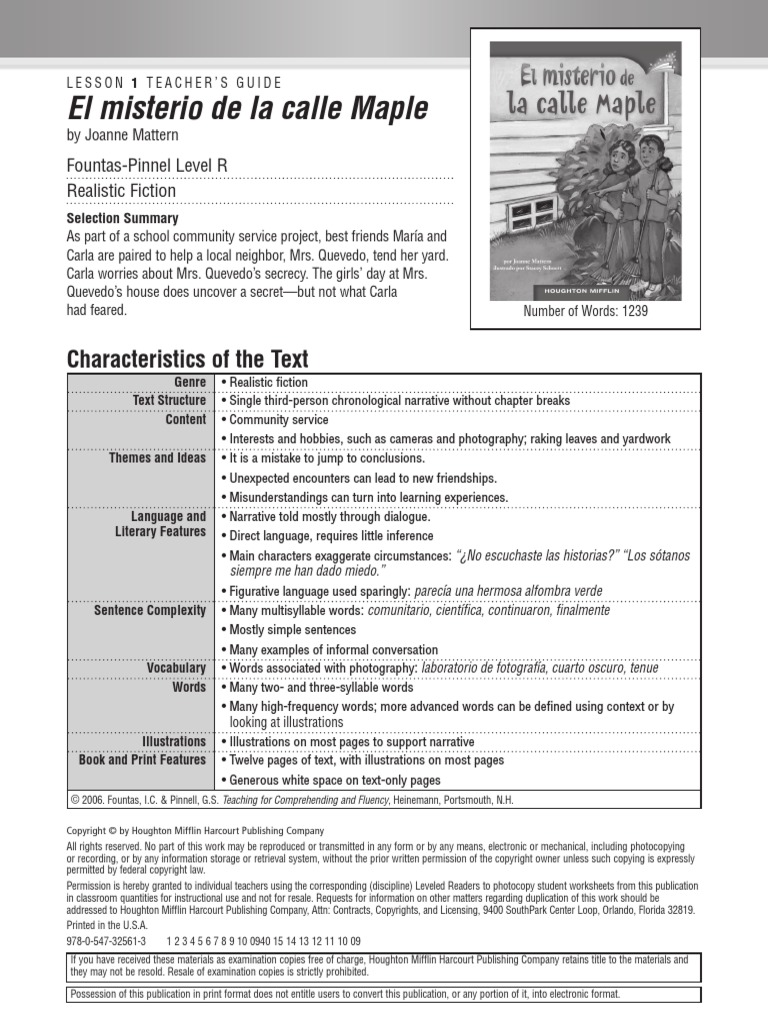 L01 El Misterio de La Calle Maple R | PDF