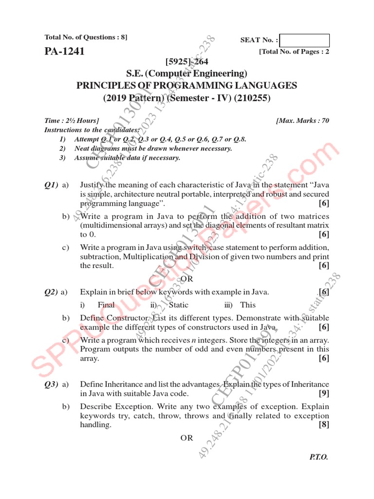 Be - Computer Engineering - Semester 4 - 2022 - November - Principles ... Be - Computer Engineering - Semester 4 - 2022 - November - Principles ...