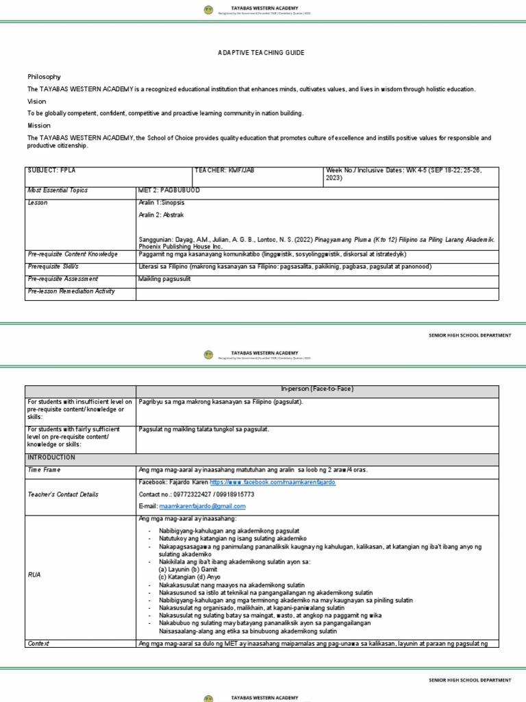 Atg Fpla Q1 WK4-5 KMF Jab | PDF