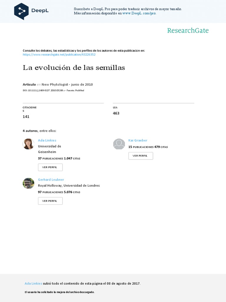 Amin Sim N Rivera S Nchez - Linkies Et Al, 2010, Evolution of Seeds Es ...