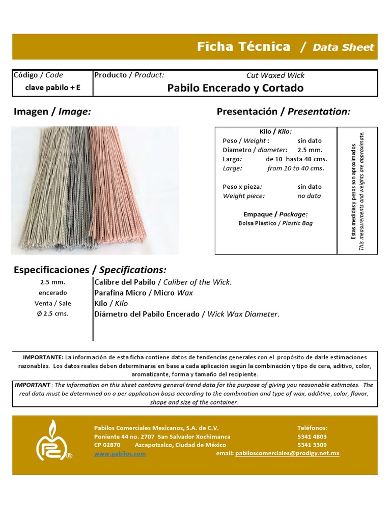 PDF Pabilo Encerado y Cortado | PDF