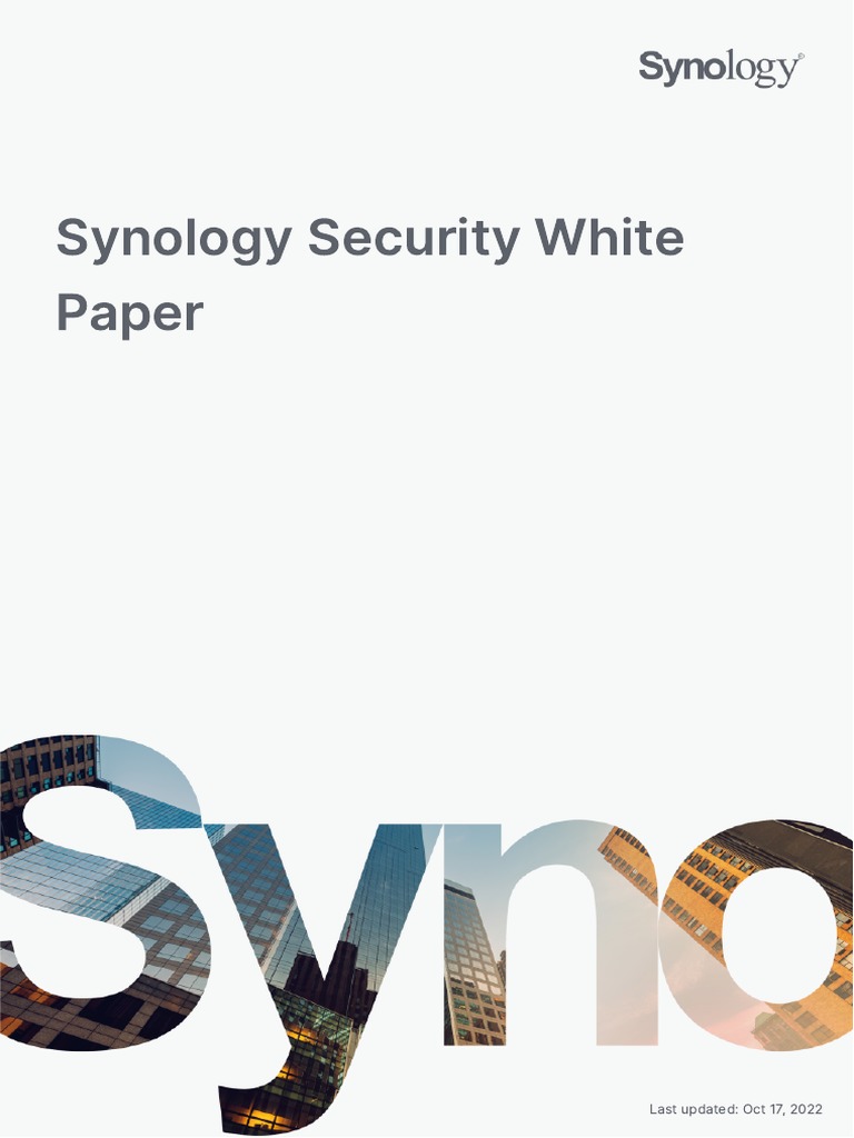Synology Security Whitepaper - PDF Safe | PDF