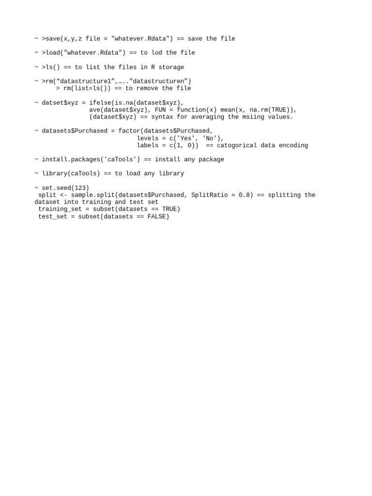 R Programming Notes Pdf 