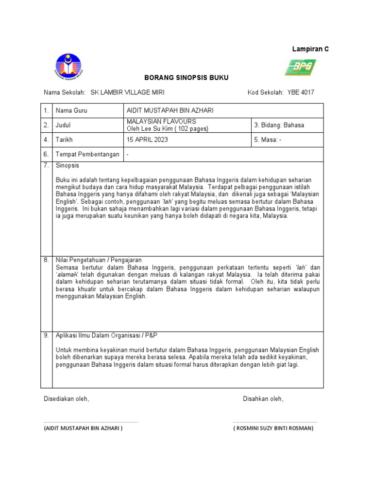 contoh Sinopsis Buku | PDF