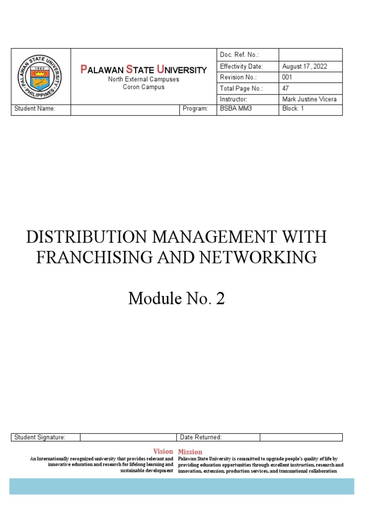 Distribution Management Module 5 | PDF