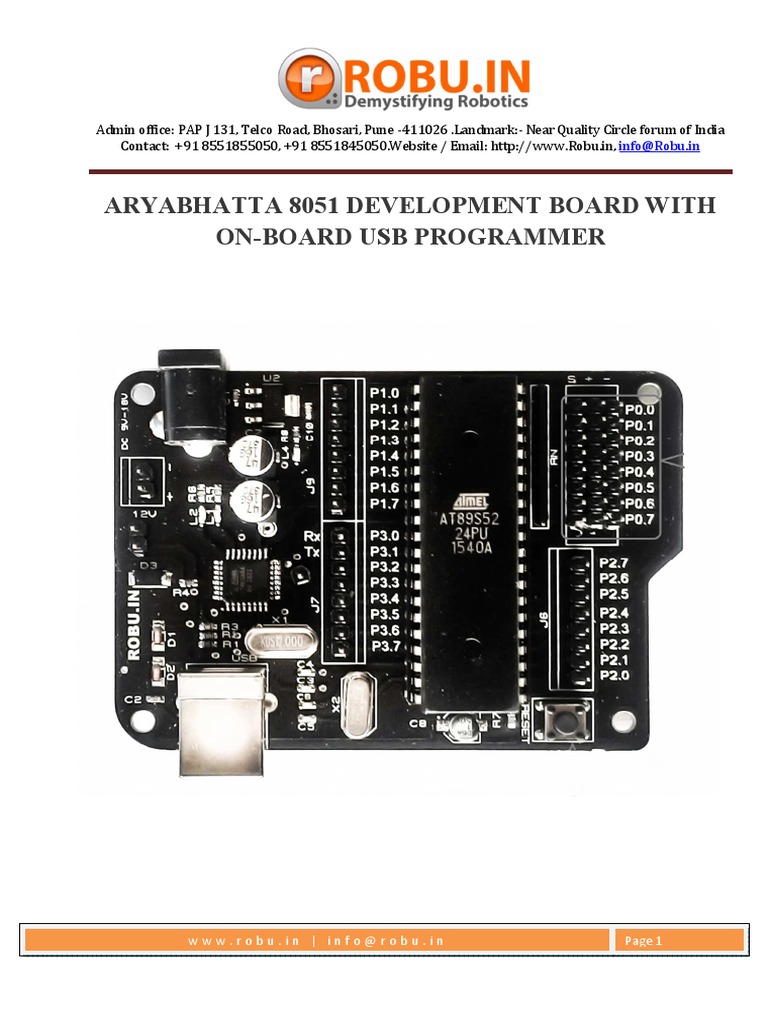 Aryabhatta 8051 Development Board | PDF