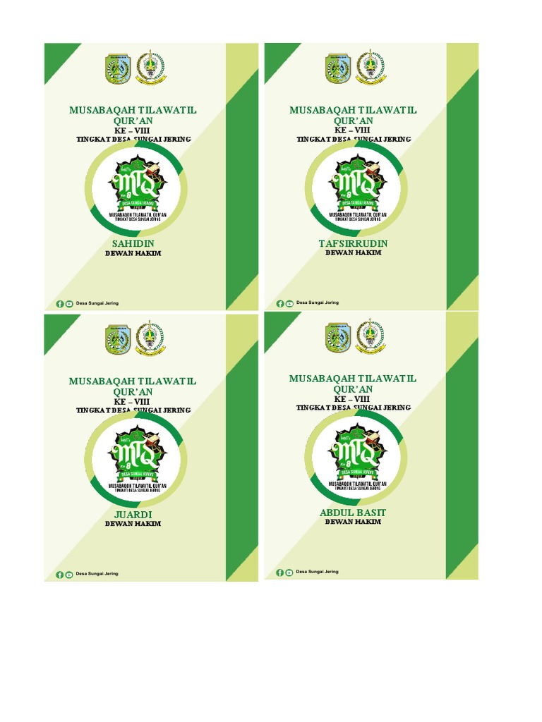 Id Card MTQ | PDF | Agama & Spiritualitas