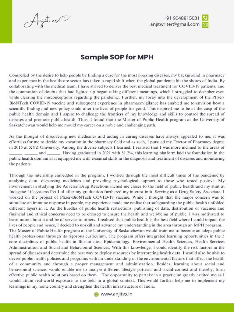 Sample-SOP-for-MPH | PDF