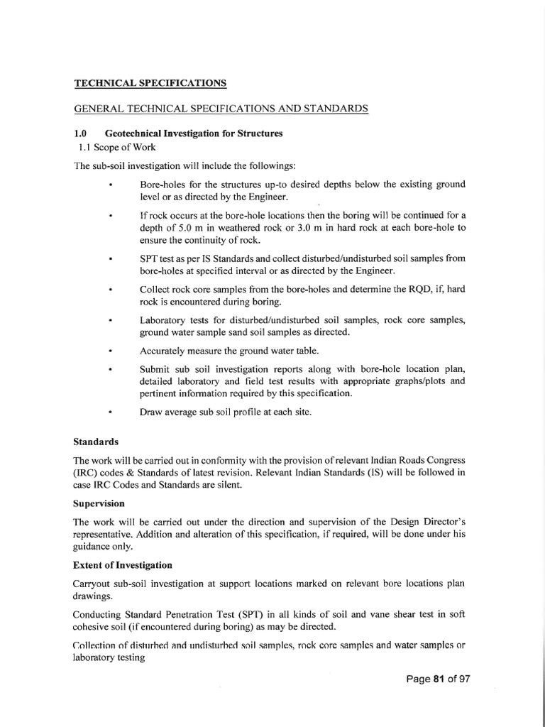 Survey Scope of Work | PDF