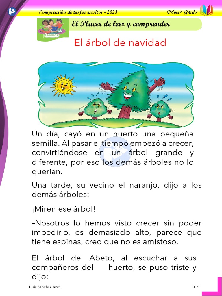 El árbol de Navidad y su bondad | PDF | Artes del Lenguaje y ...
