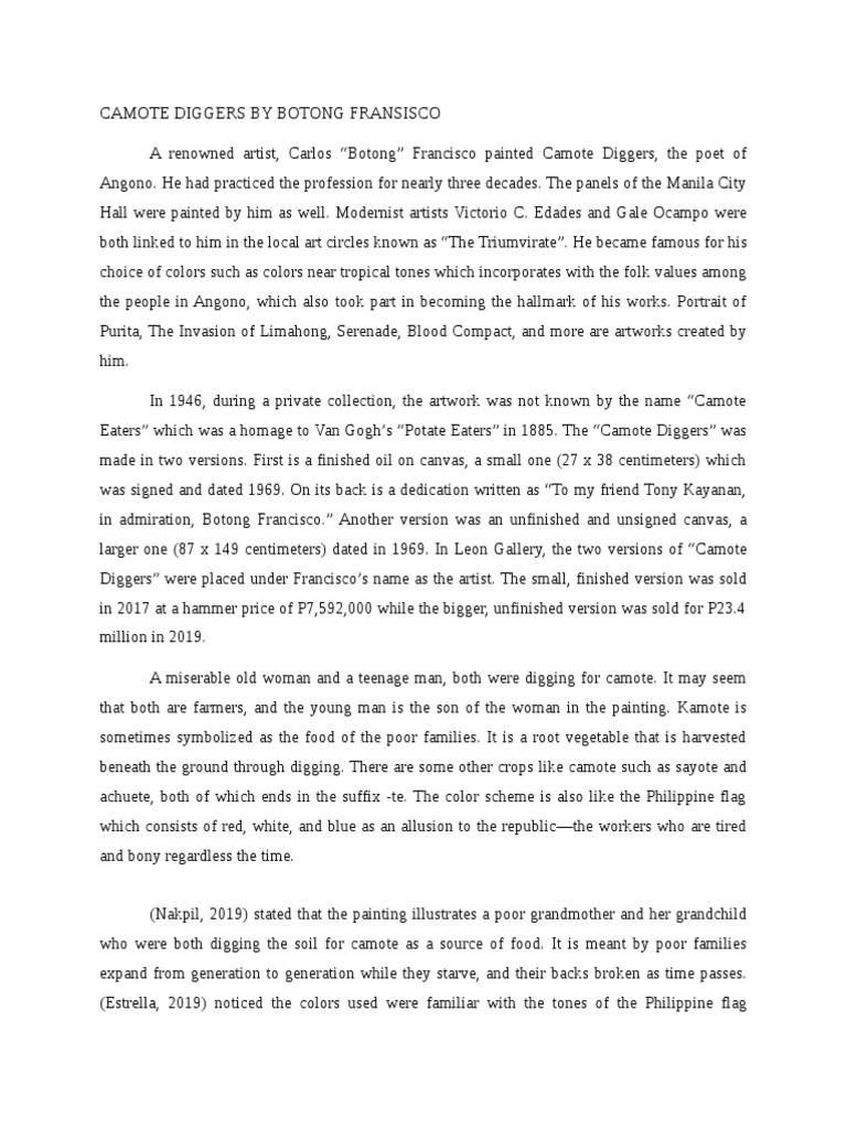 Camote Diggers by Botong Fransisco | PDF | Classics