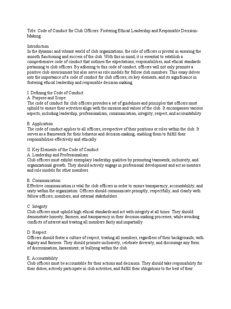 Code Conduct Oms Pdf