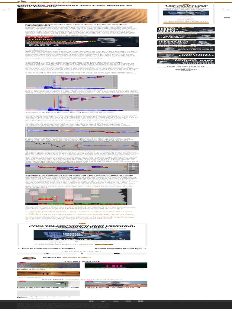 Footprint Strategies You Can Apply in Your Trading - Axia Futures | PDF