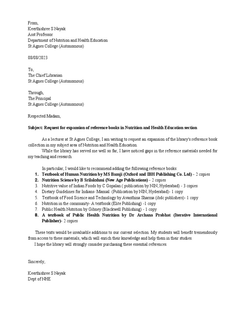 Request for Nutrition Reference Books | PDF | Wellness