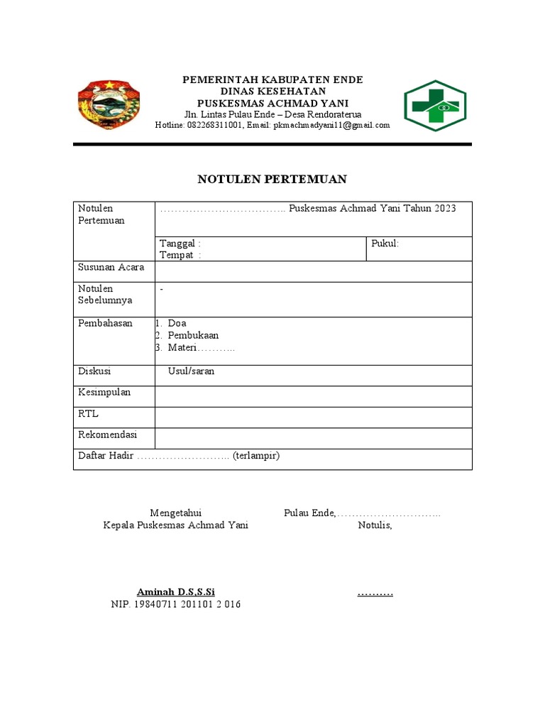 Contoh Notulen | PDF