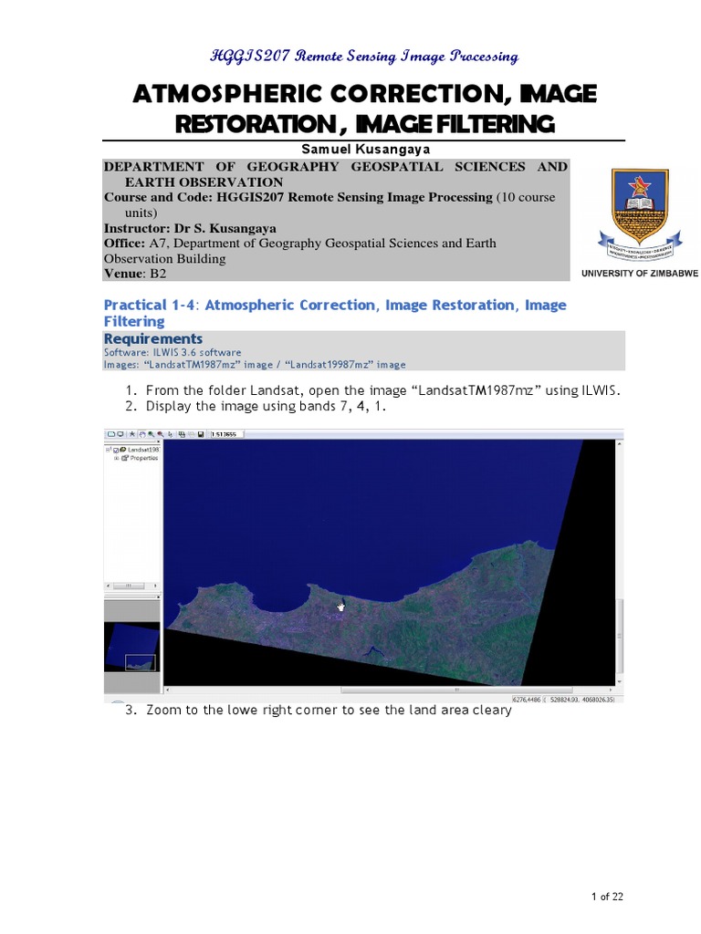 Atmospheric Correction Techniques in Remote Sensing | PDF | Teaching ...