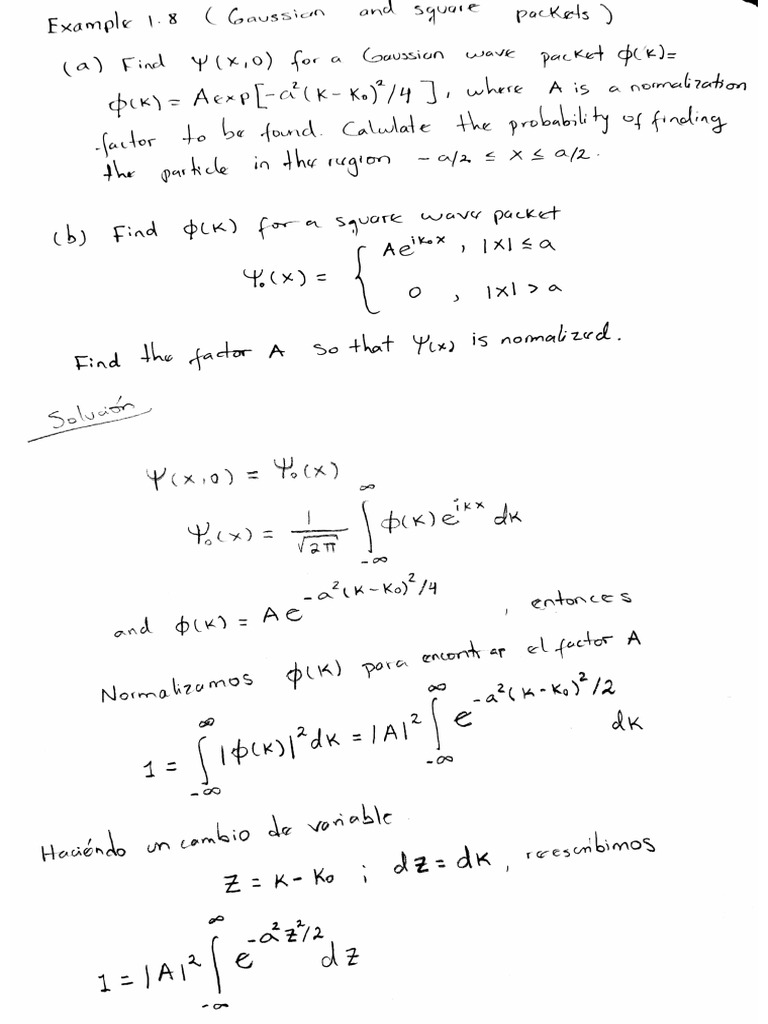 Example 1.8 Zettili Quantum Mechanics | PDF