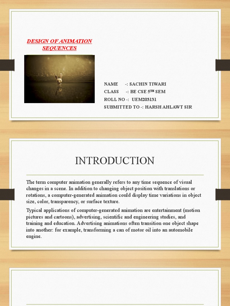 Design of Animation Sequence CG | PDF