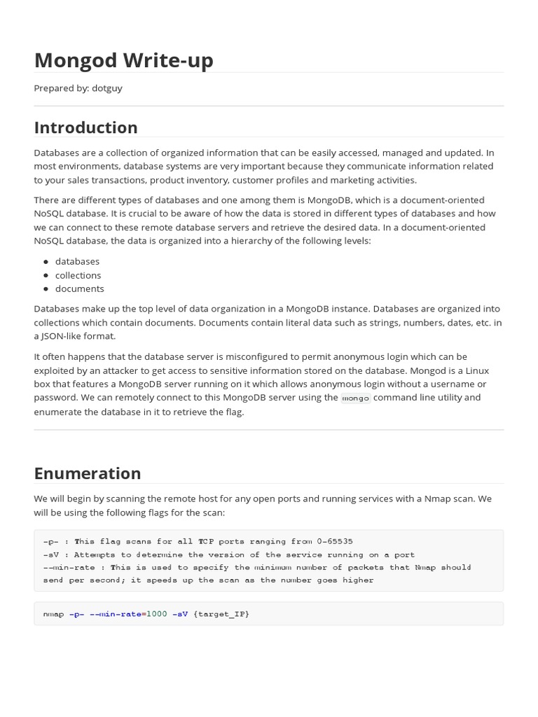 07 Write-Up MongoDB | PDF