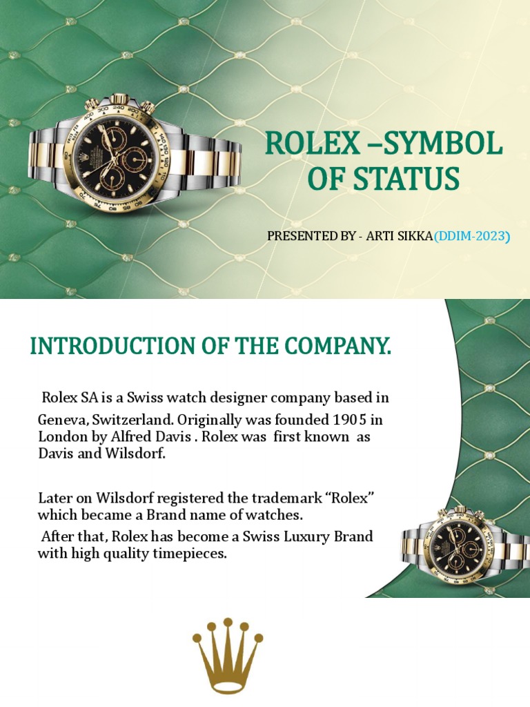 Rolex: The Ultimate Status Symbol | PDF