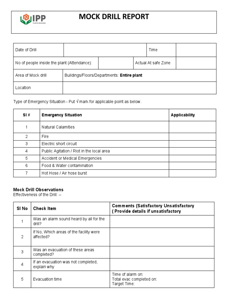 10.mock Drill Report | PDF