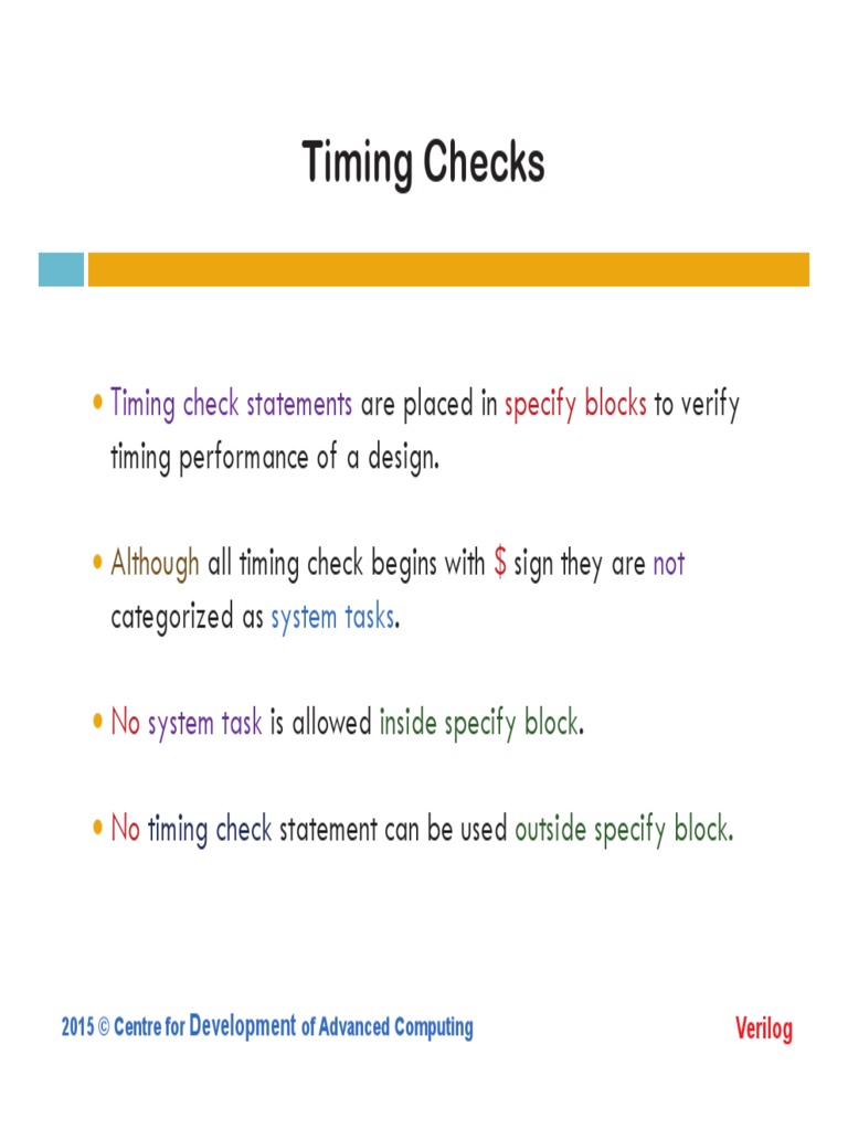 7VERILOG_Timing_Checks_Useful_System_Tasks | PDF