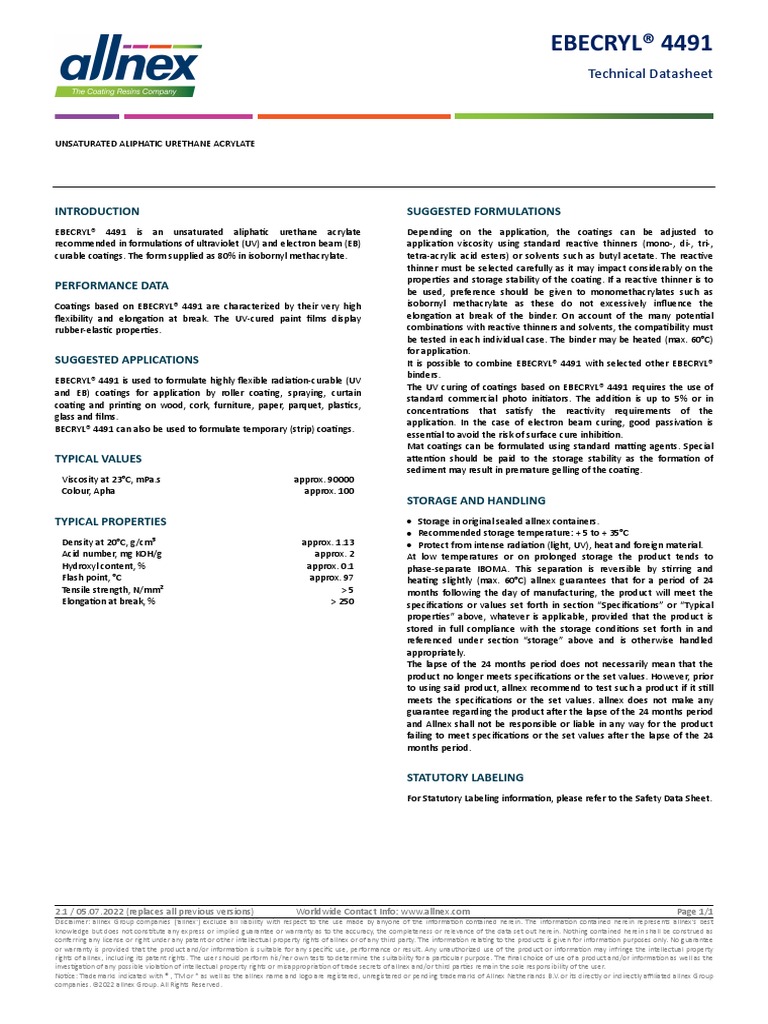 Ebecryl-4491 en A4 | PDF