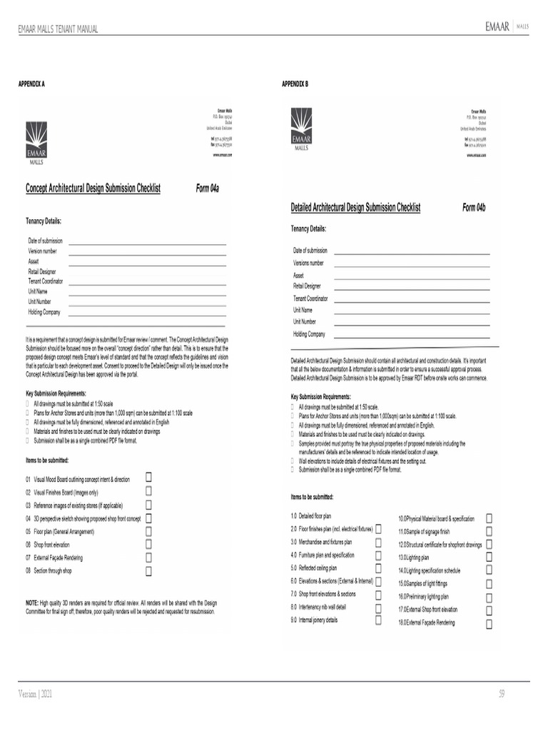 Emaar Malls Tenant Manual - V05 Oct 2021-60 | PDF