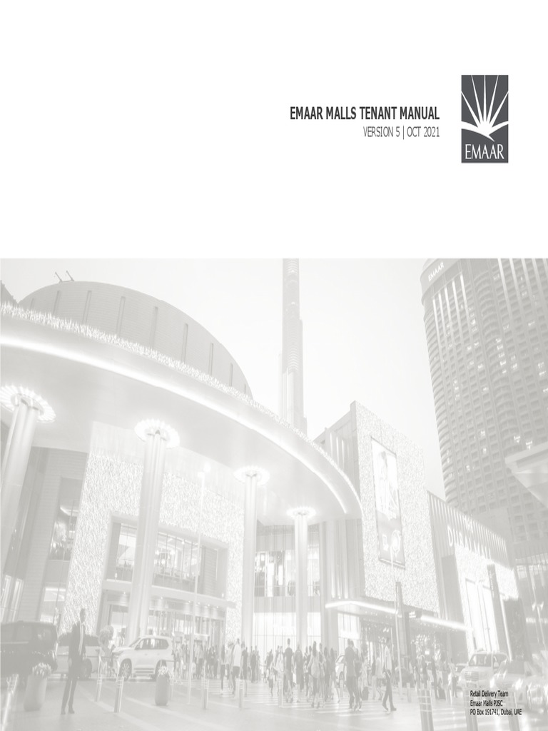 Emaar Malls Tenant Manual- V05 Oct 2021 | PDF