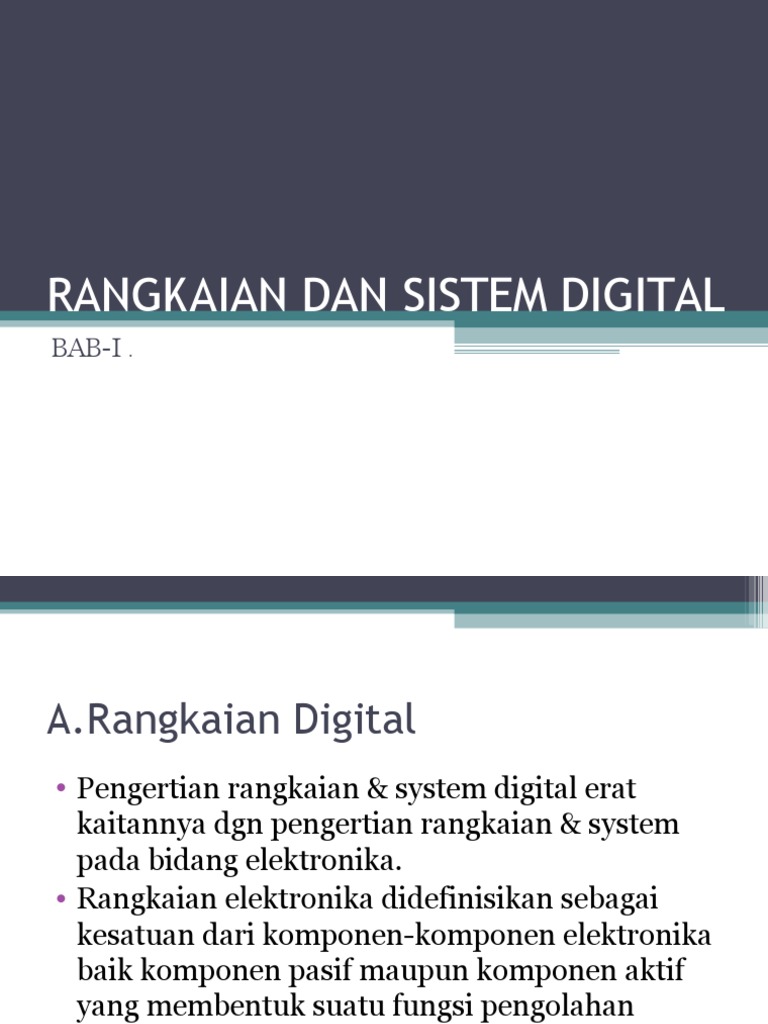 Bab-1.Rangkaian & Sistem Digital | PDF | Teknologi & Rekayasa
