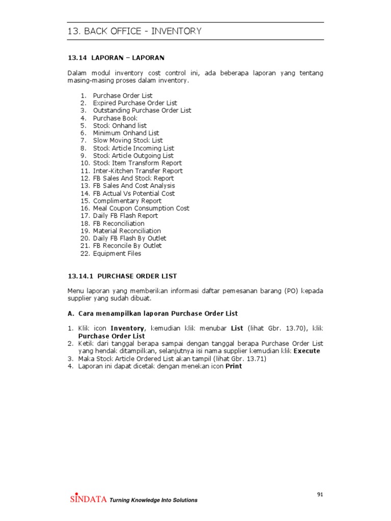 Manual VHP System - InventoryReport1 - 13d | PDF