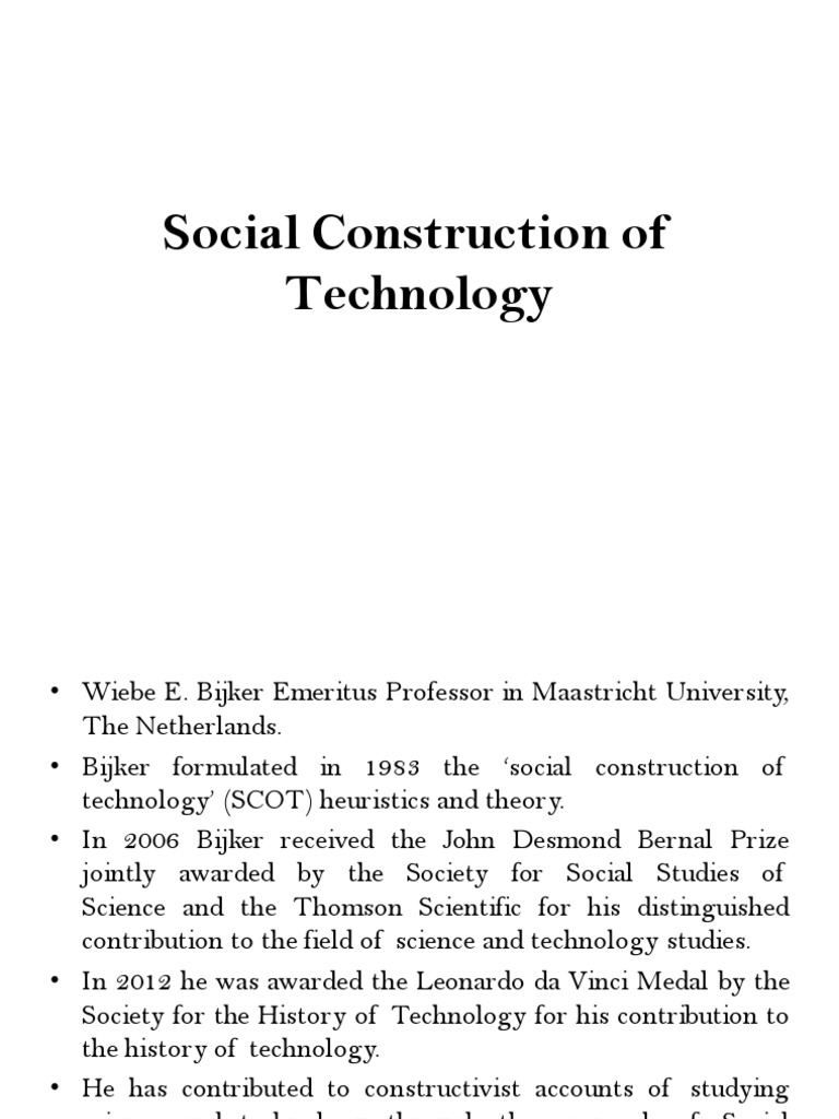 Social Construction of Technology | PDF