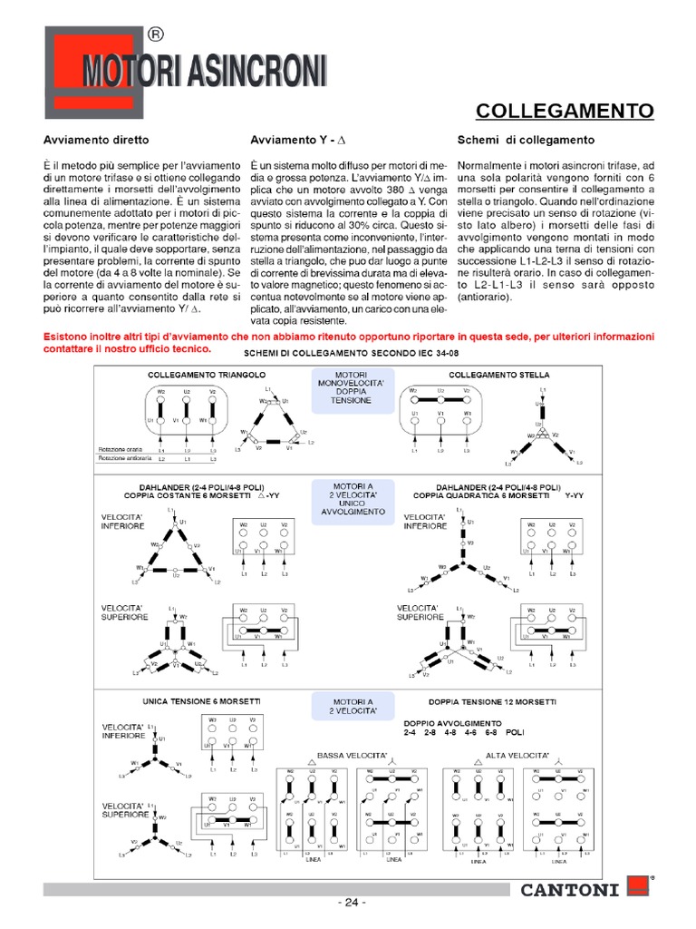 Collegamenti Motori Asincrono | PDF