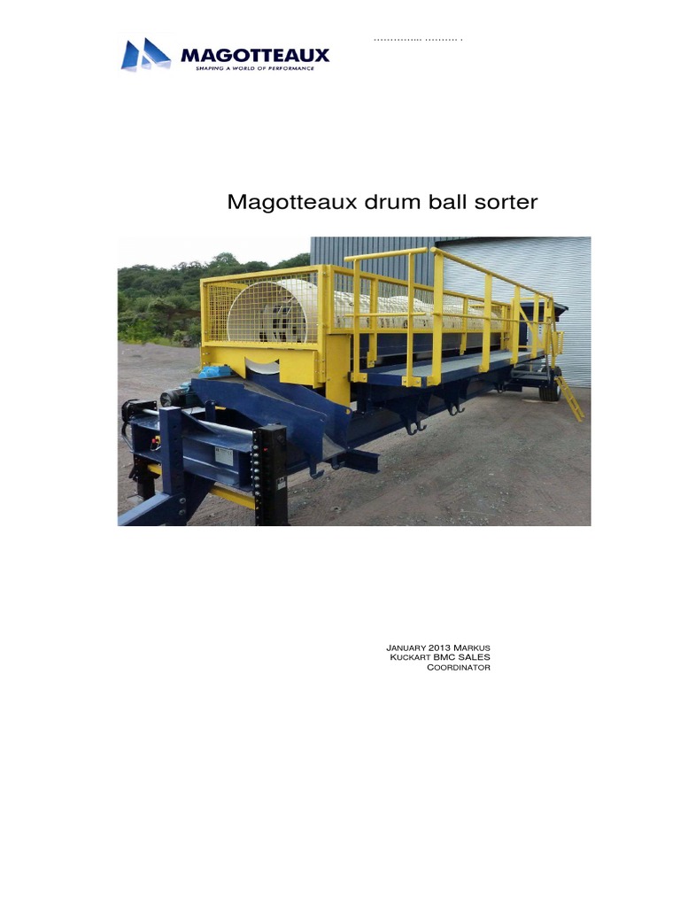 Magotteaux Ball Sorter Specifications | PDF | Computers | Technology ...