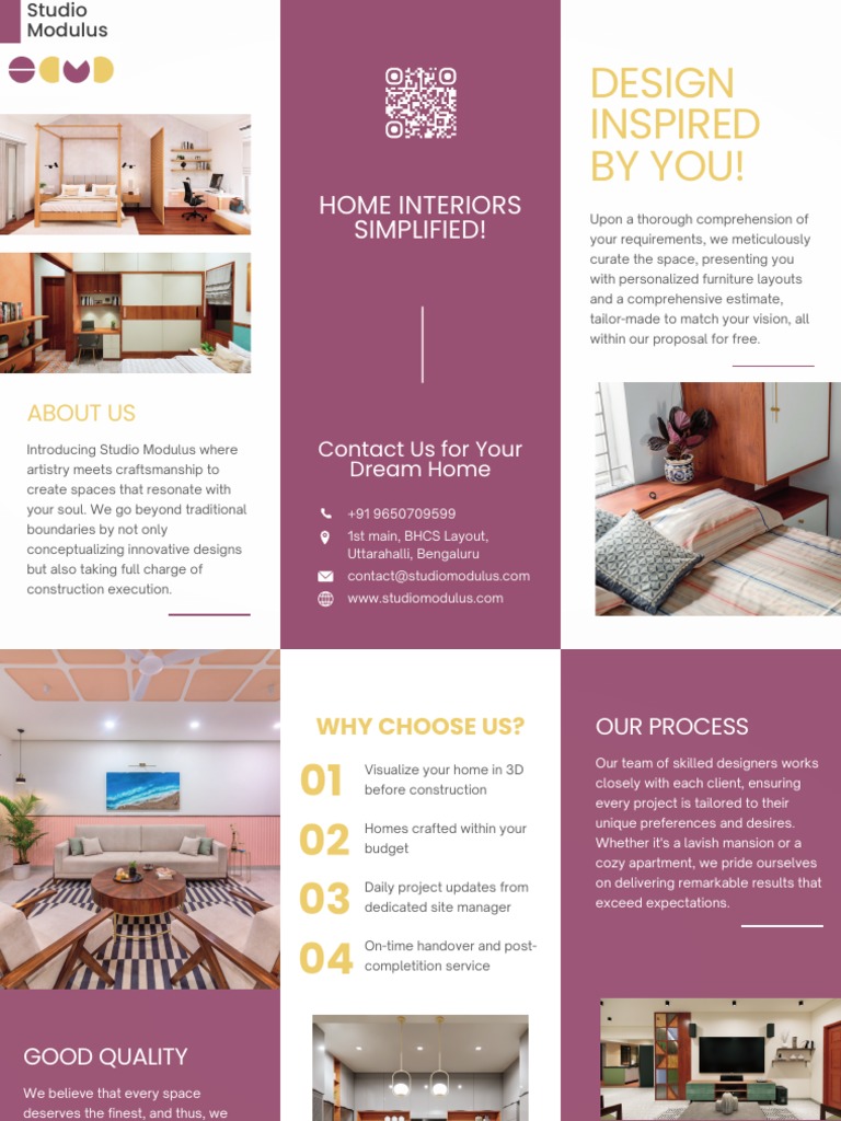 Studio Modulus - Residential Interior Design Brochure | PDF