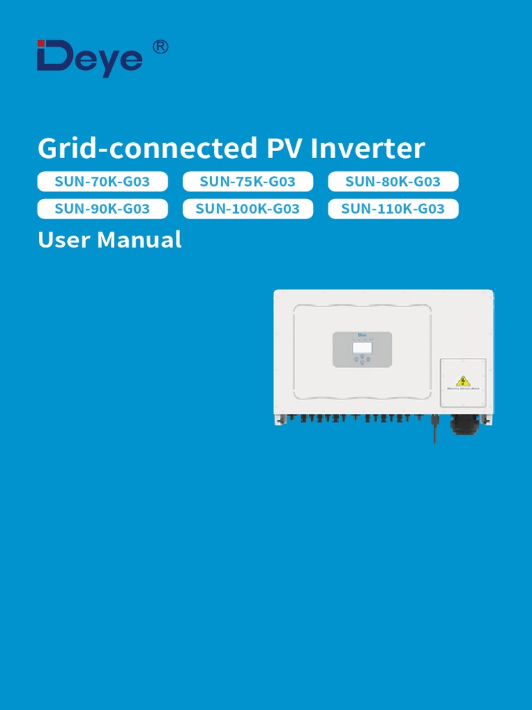 DEYE Manual 75-110kW Inverter | PDF