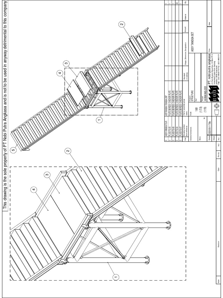DRAWING MANUFACTURING TANGGA PIPA & UNP R0 12-Sep-2020 | PDF