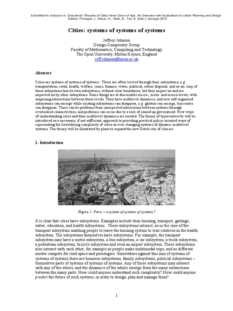 Cities Systems of Systems of Systems | PDF