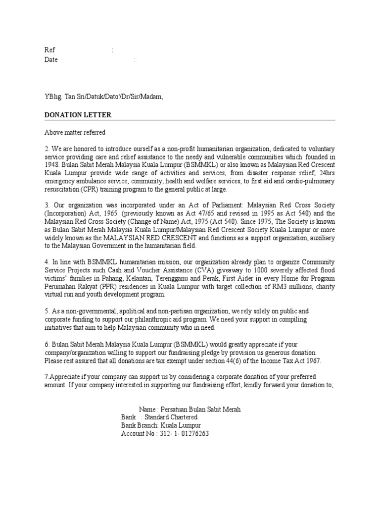 Donation Letter | PDF