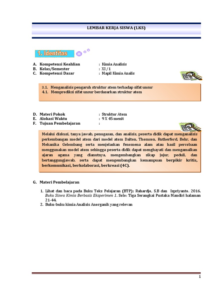 LKS Struktur Atom | PDF